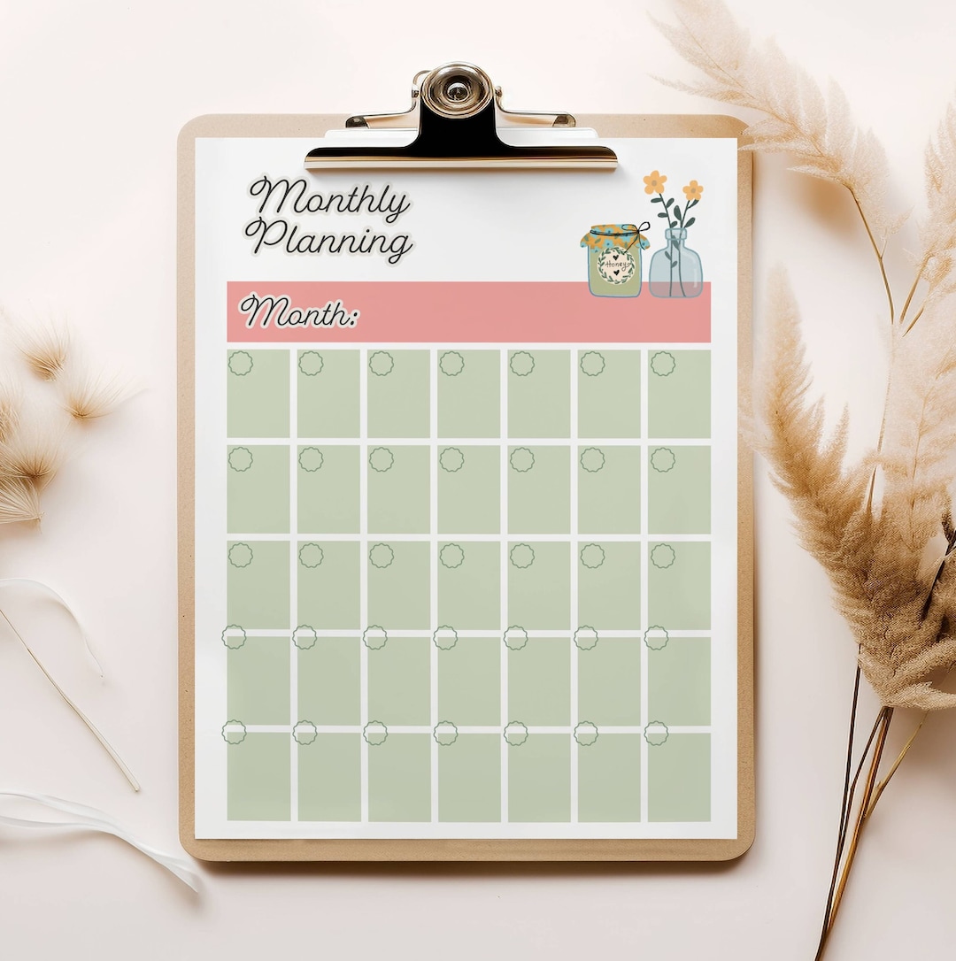 Printable Monthly At-a-glance Homeschool Planner Sheet, DIY Homeschool ...