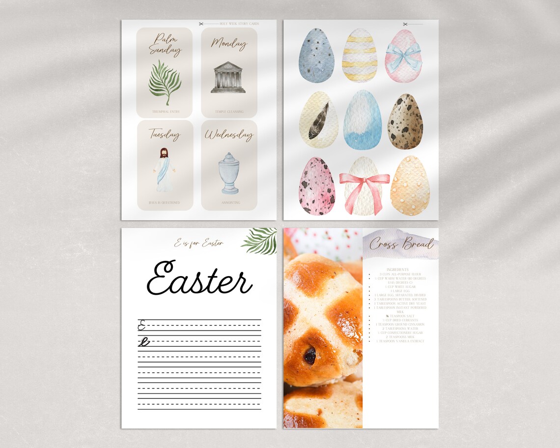 Easter Unit Study, Easter Activities Bundle, Holy Week Study, Easter ...