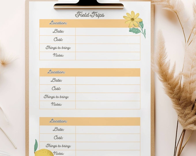 Field Trip Planning | HP Classic Printable Happy Planner Inserts ...