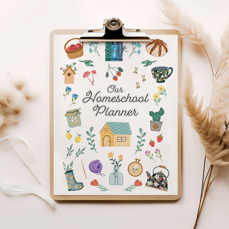 Printable Homeschool Planner Cover, Homeschool Planner Front Cover, DIY ...