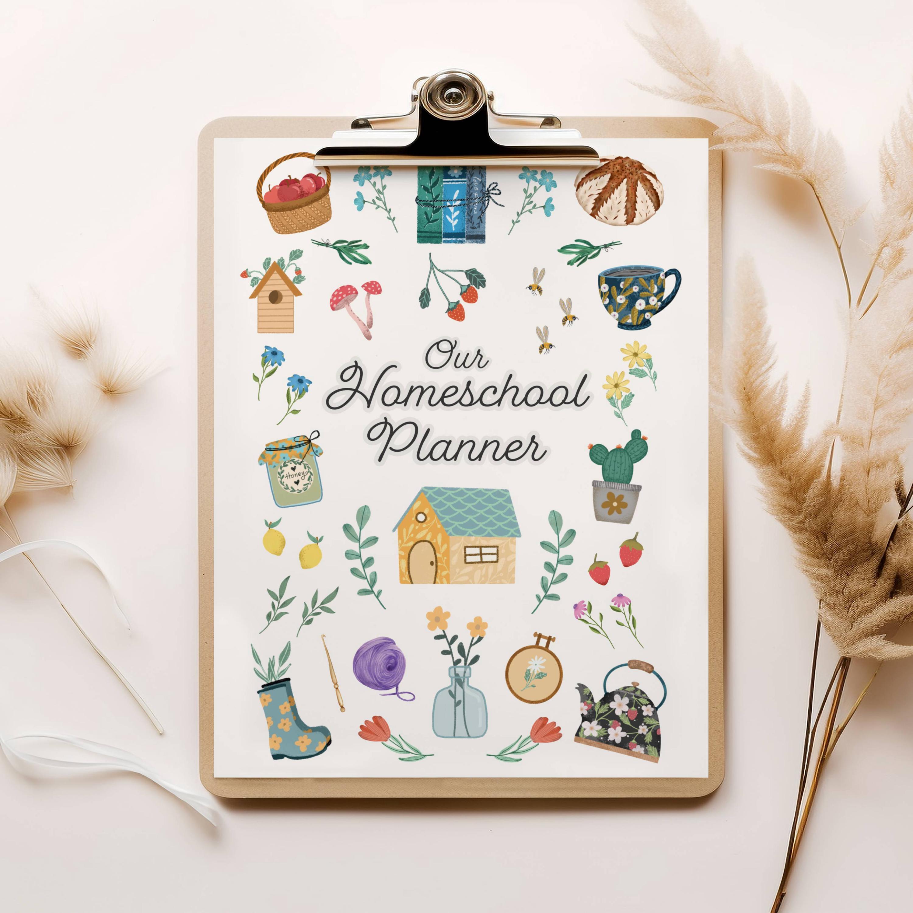 Printable Homeschool Planner Cover, Homeschool Planner Front Cover, DIY ...