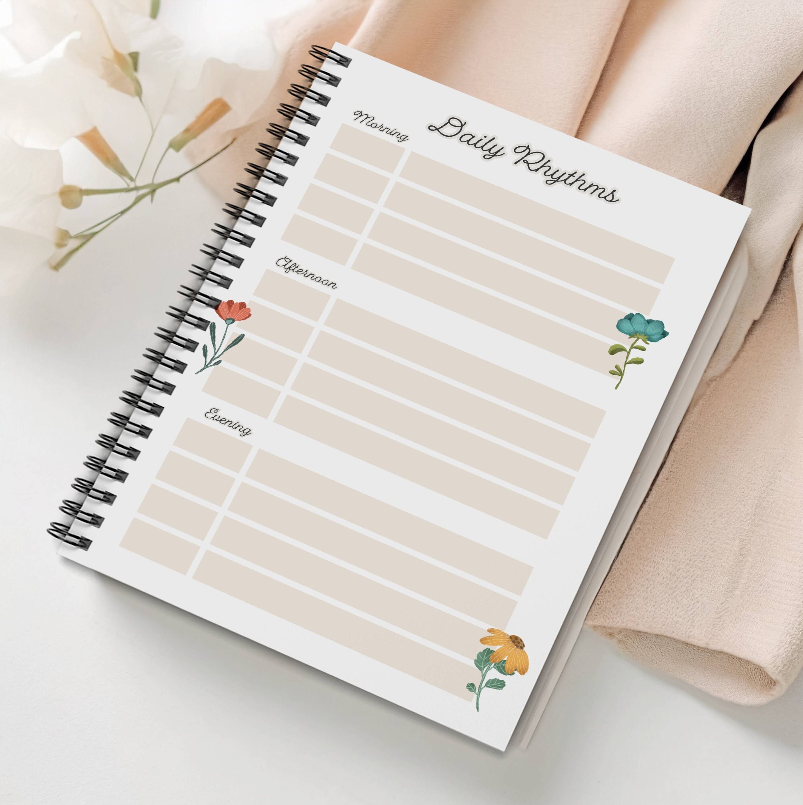 Printable Daily Rhythms Sheet, Homeschool Planner Insert, DIY Lesson ...