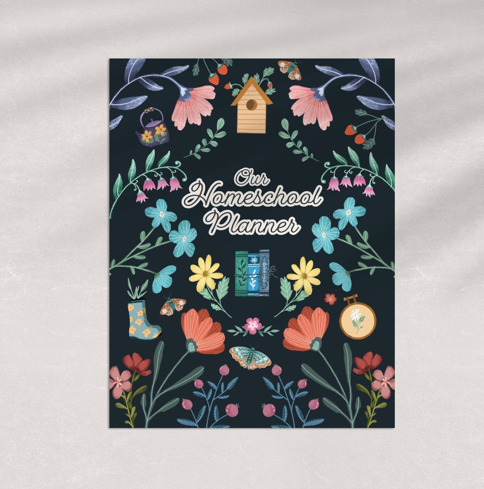 Printable Homeschool Planner Cover, Homeschool Planner Front Cover, DIY ...