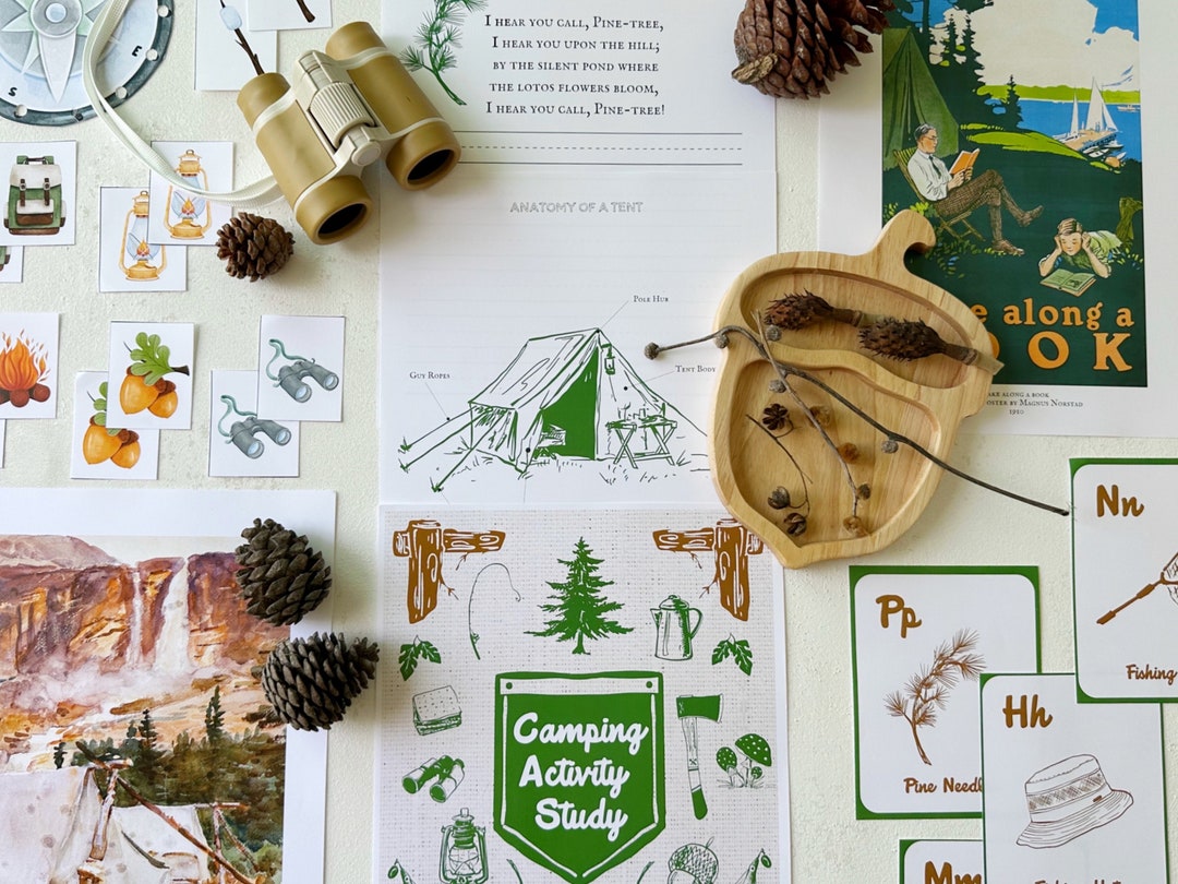 Camping Unit Study, Homeschool Camping Study, Camping Morning Basket - Etsy