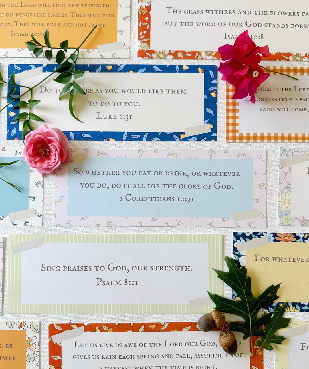 Weekly Bible Verses, Printable Bible Verses, 54 Bible Study Verses - Etsy