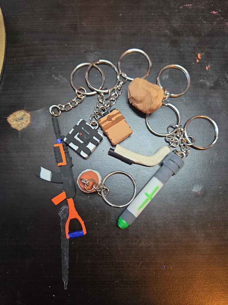 3D Printed Rust Keychains - Etsy