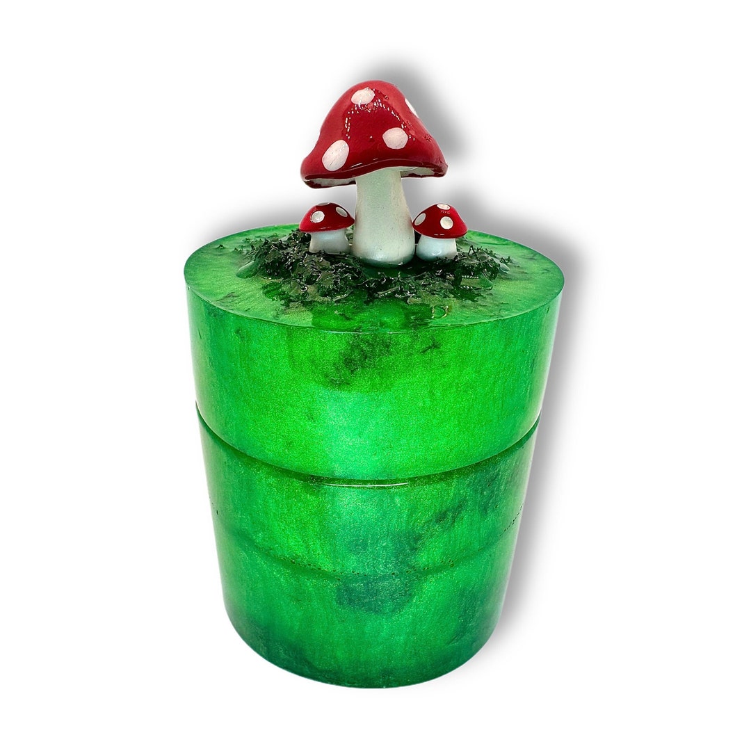 Custom Screw on Lid Resin Jar, Handmade Resin Jars With Lid, Stash ...