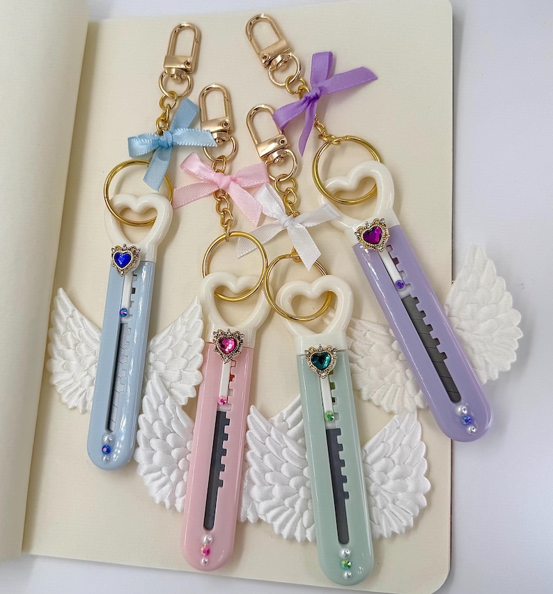 Kawaii Decor Retractable Utility Knife Blade Cutter, Kawaii Box Cutter ...