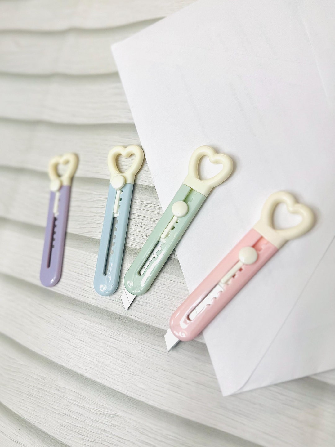 Heart Box Cutter, Heart Retractable Utility Knife Blade Cutter, Heart ...