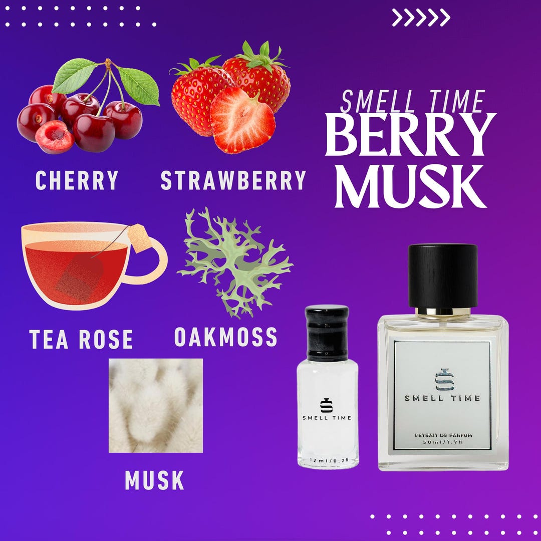 Berry Musk Unisex Fragrance | Sweet, Musky Fruity | Long-lasting ...