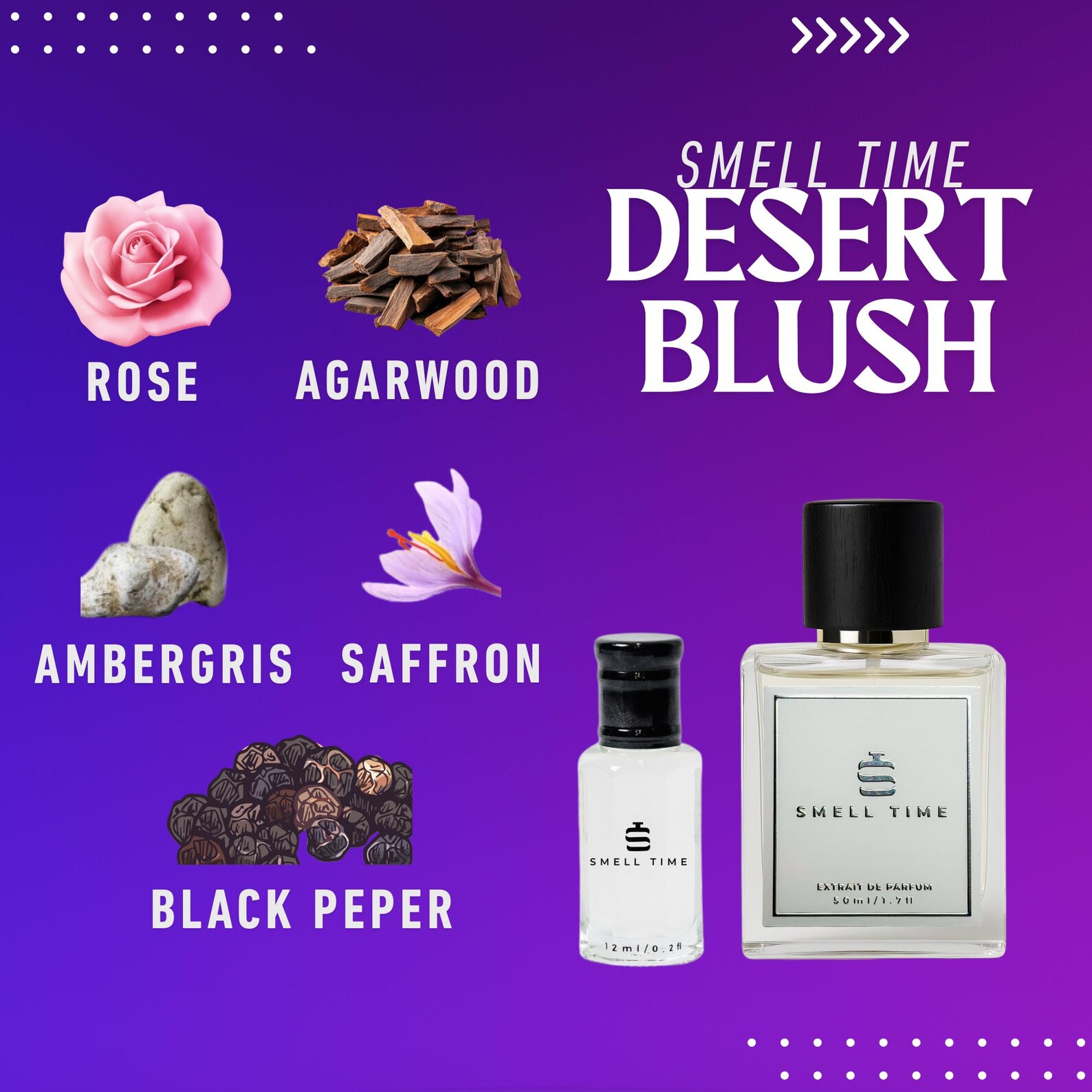 Desert Blush Unisex Perfume | Rose, Oud & Amber Blend | Long-lasting ...
