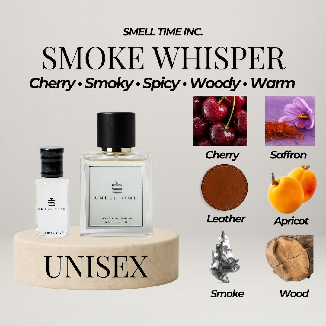 Smoke Whisper Perfume | Smoky Cherry & Woody Blend | Bold Long-lasting ...