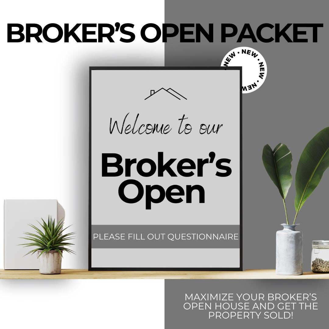 Broker's Open House Packet With Questionnaire and Checklist - Etsy