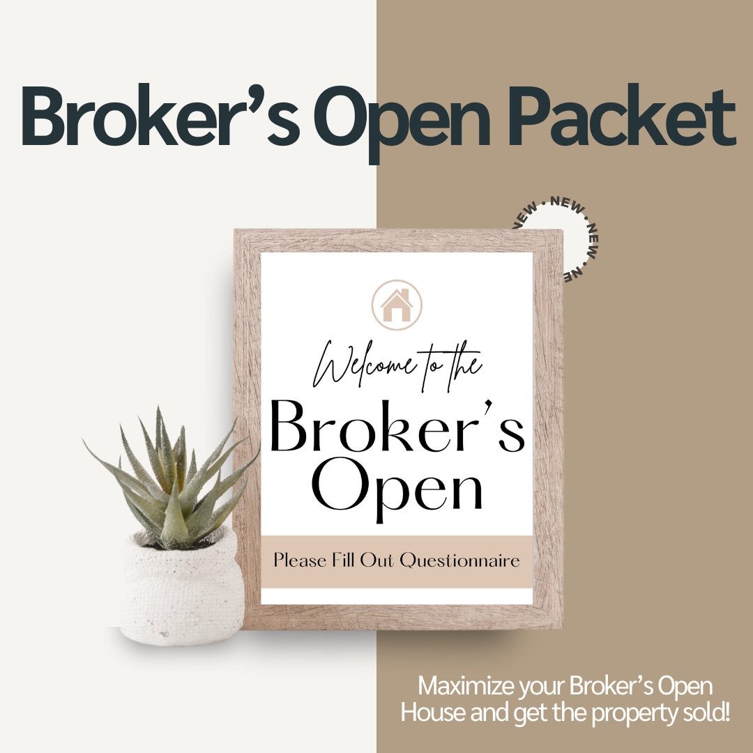 Broker's Open House Packet With Questionnaire - Etsy