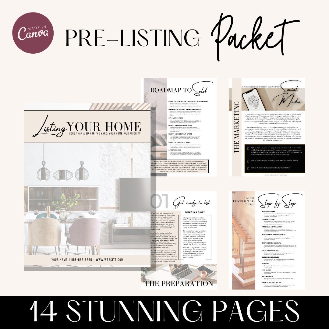 Real Estate Pre-listing Presentation: Realtor Canva Template (editable ...