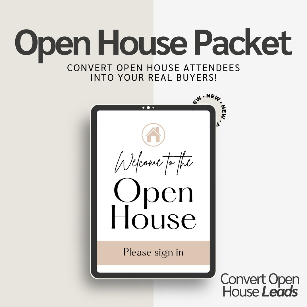 Open House Packet | Open House Sign in Sheet | Real Estate Marketing ...