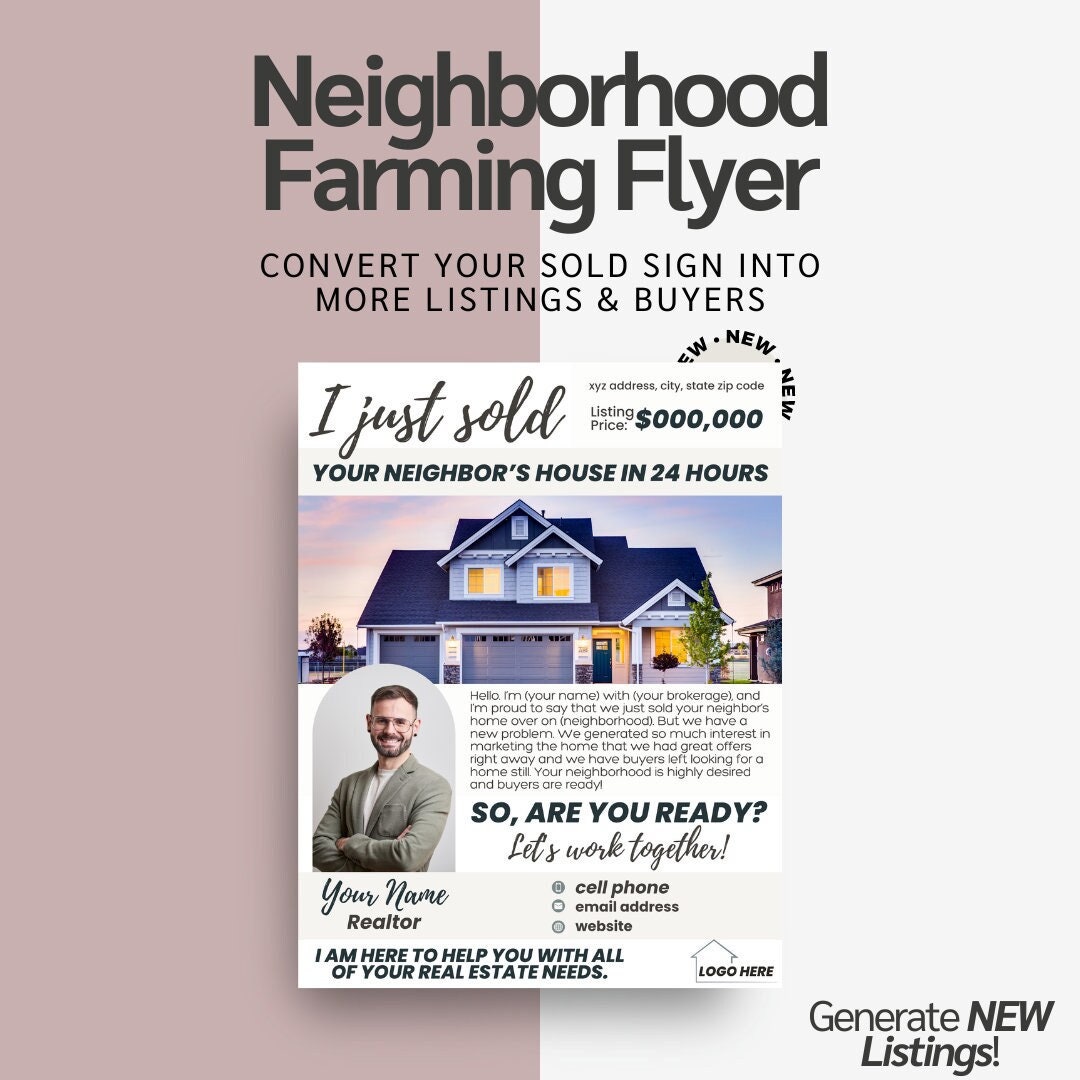 Real Estate Neighborhood Template | Hello Neighbor Farming Letter ...