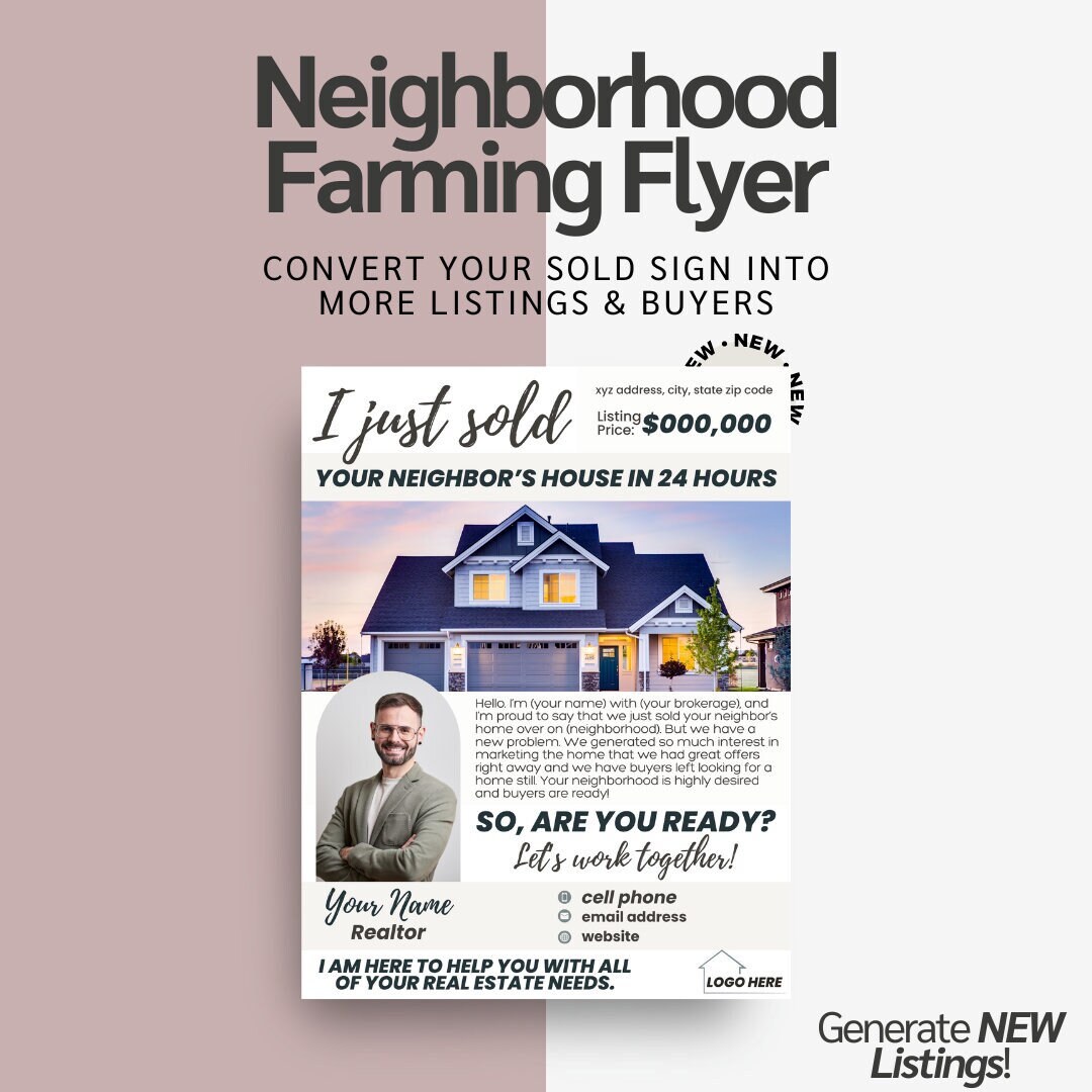 Real Estate Neighborhood Template | Hello Neighbor Farming Letter ...