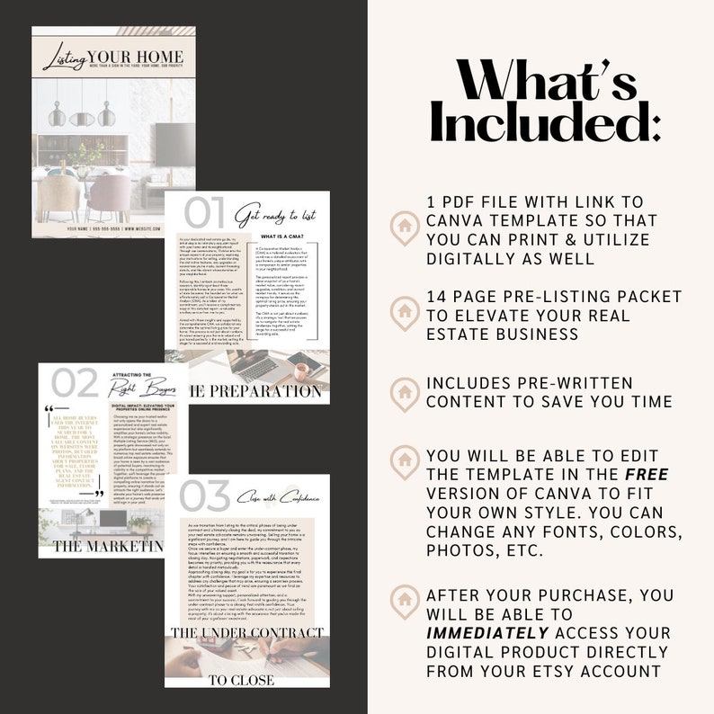 Real Estate Pre-listing Presentation: Realtor Canva Template (editable ...