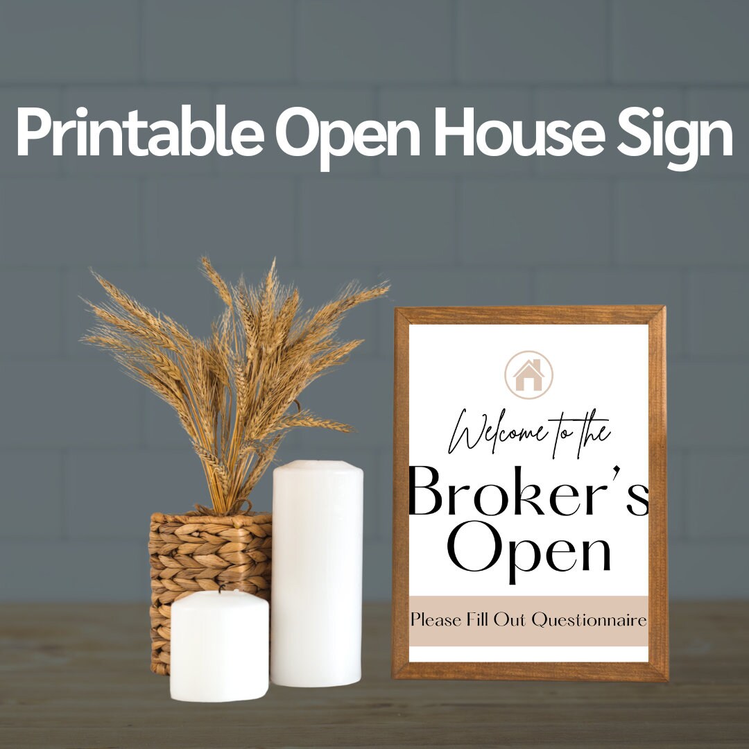 Broker's Open House Packet With Questionnaire - Etsy