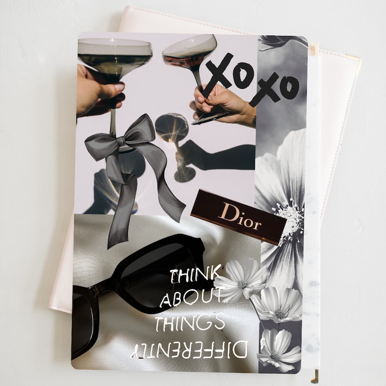 Black & White Collage Kindle Insert for Clear Case -printable ...