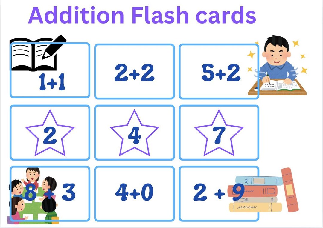 Fun Printable Addition Flashcards Digital and Downloadable Math Fun for ...