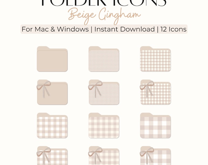 12 Purple Gingham Folder Icons With 6 Bonus Wallpapers for Mac Windows ...