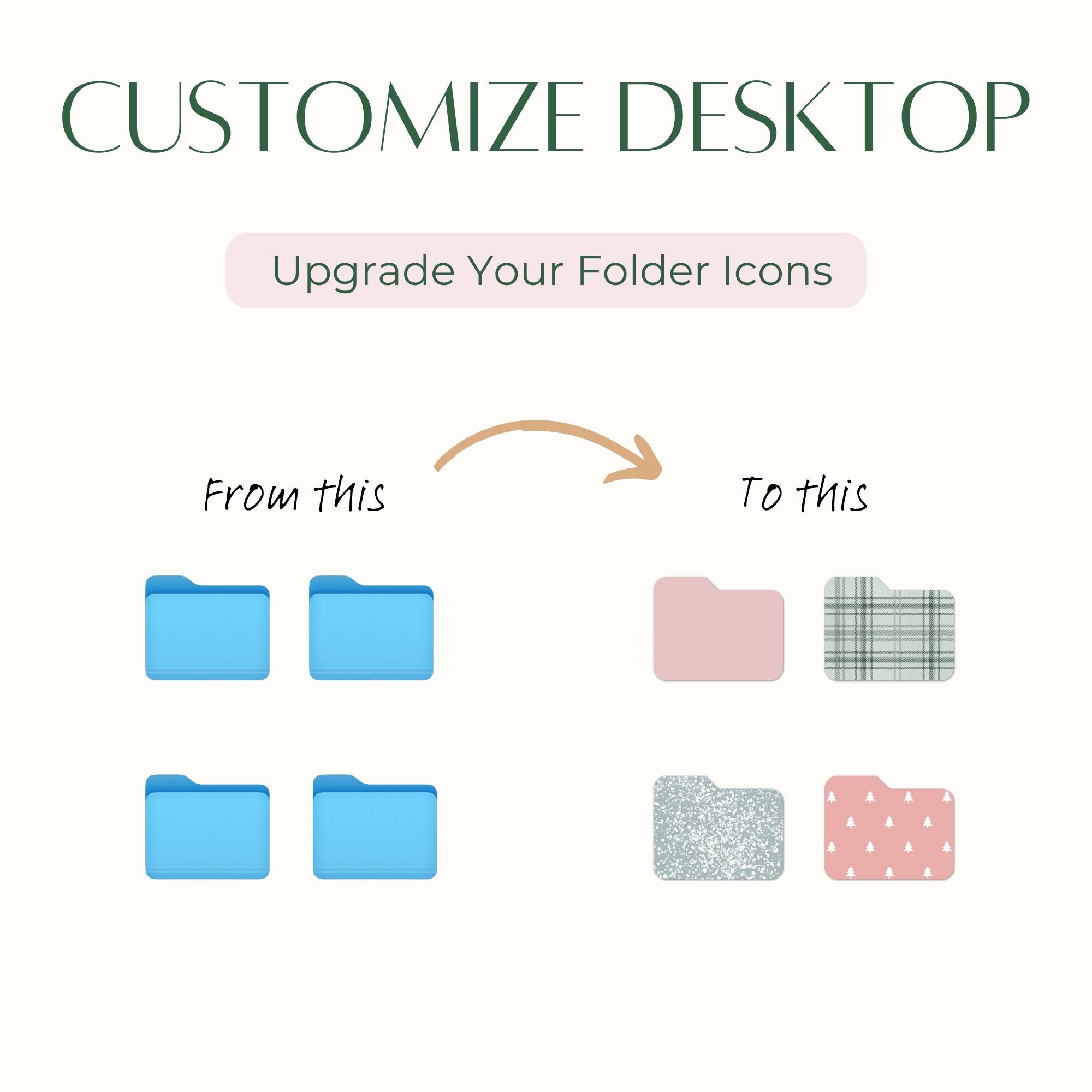 Christmas Folder Icons in Pink & Green With Organizer Wallpapers ...