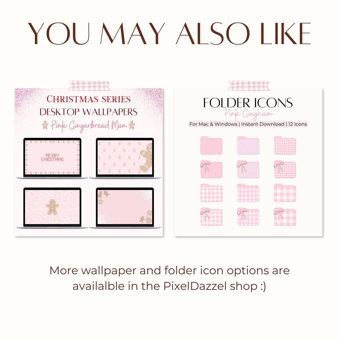 Christmas Folder Icons in Pink & Green With Organizer Wallpapers ...