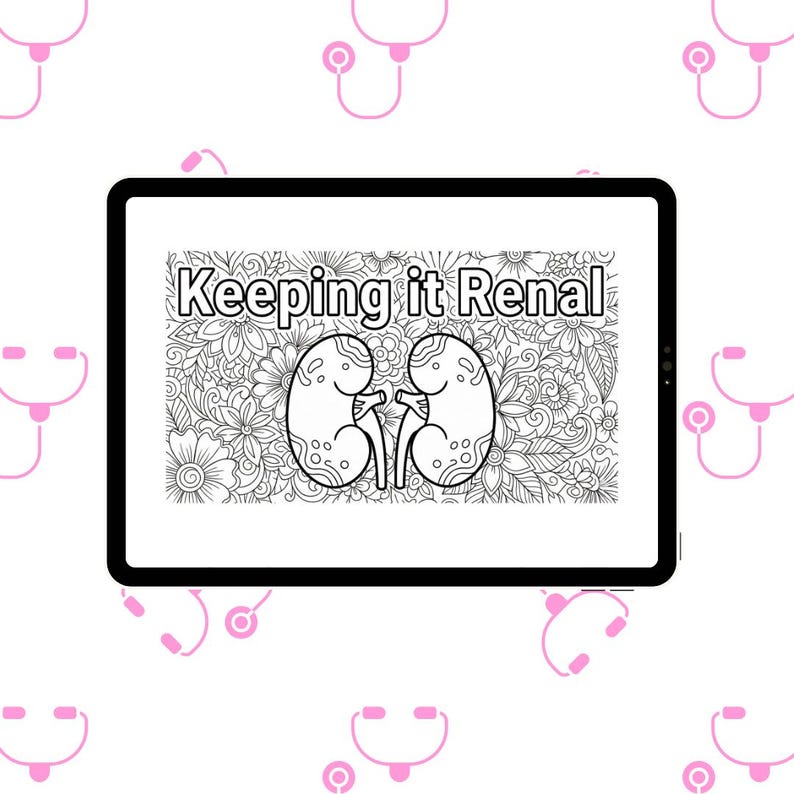 Kidneys & Kindness: A Dialysis Coloring Book (digital) - Etsy