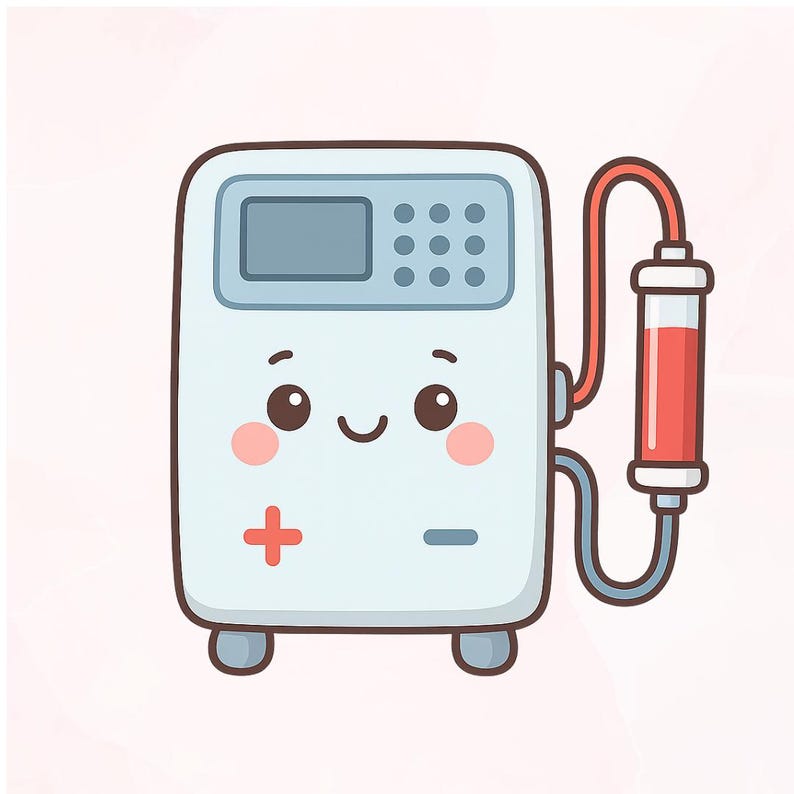 Dialysis Nurse PNG Clipart Bundle: Kidney & Machine Graphics (digital ...