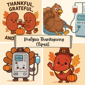 Dialysis Thanksgiving Clipart PNG Bundle (8 + 2 Bonus) - Etsy