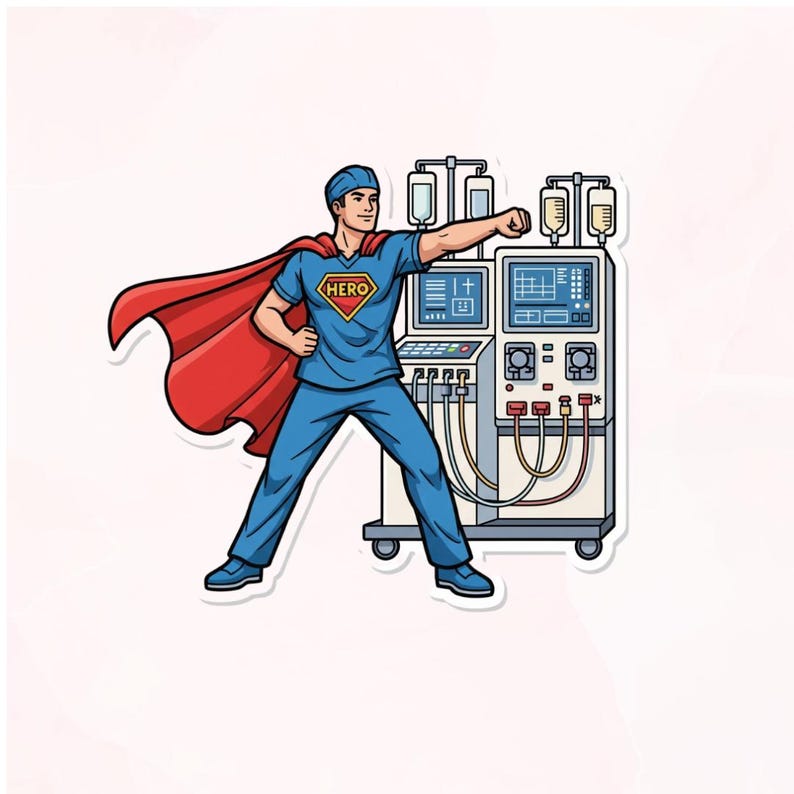 Dialysis Nurse PNG Clipart Bundle: Kidney & Machine Graphics (digital ...