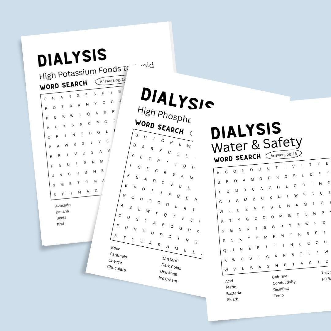 Dialysis Word Search Puzzle Packet: Nurse & Patient Education (digital ...