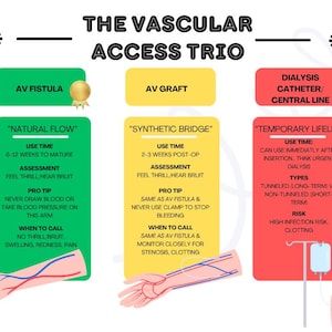 Dialysis Access Guide: AV Fistula, AV Graft, & Catheter - Nurse and ...