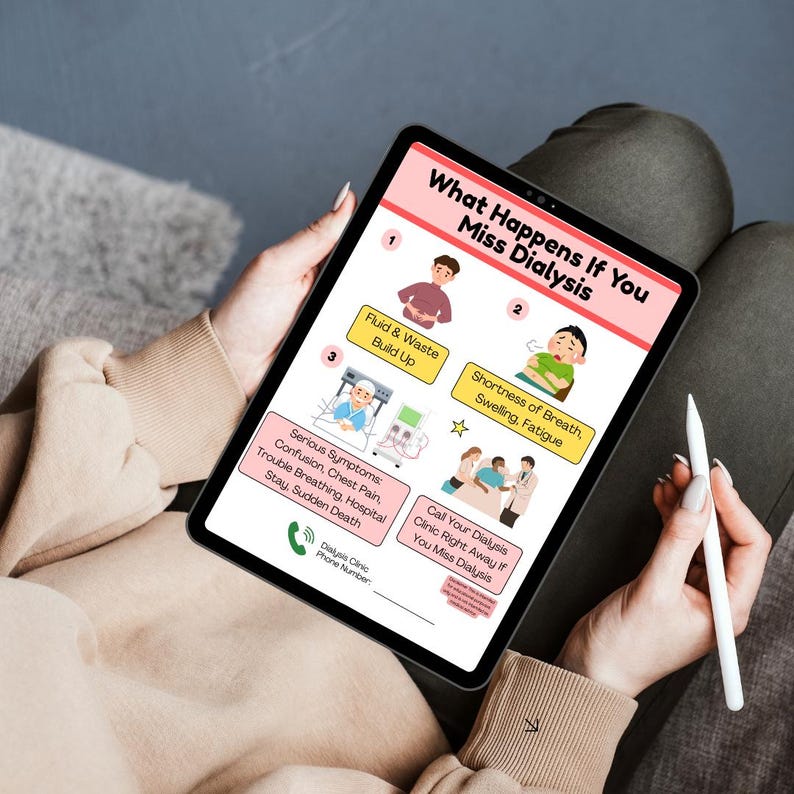 Dialysis Education Poster: Missed Treatment Consequences (digital ...