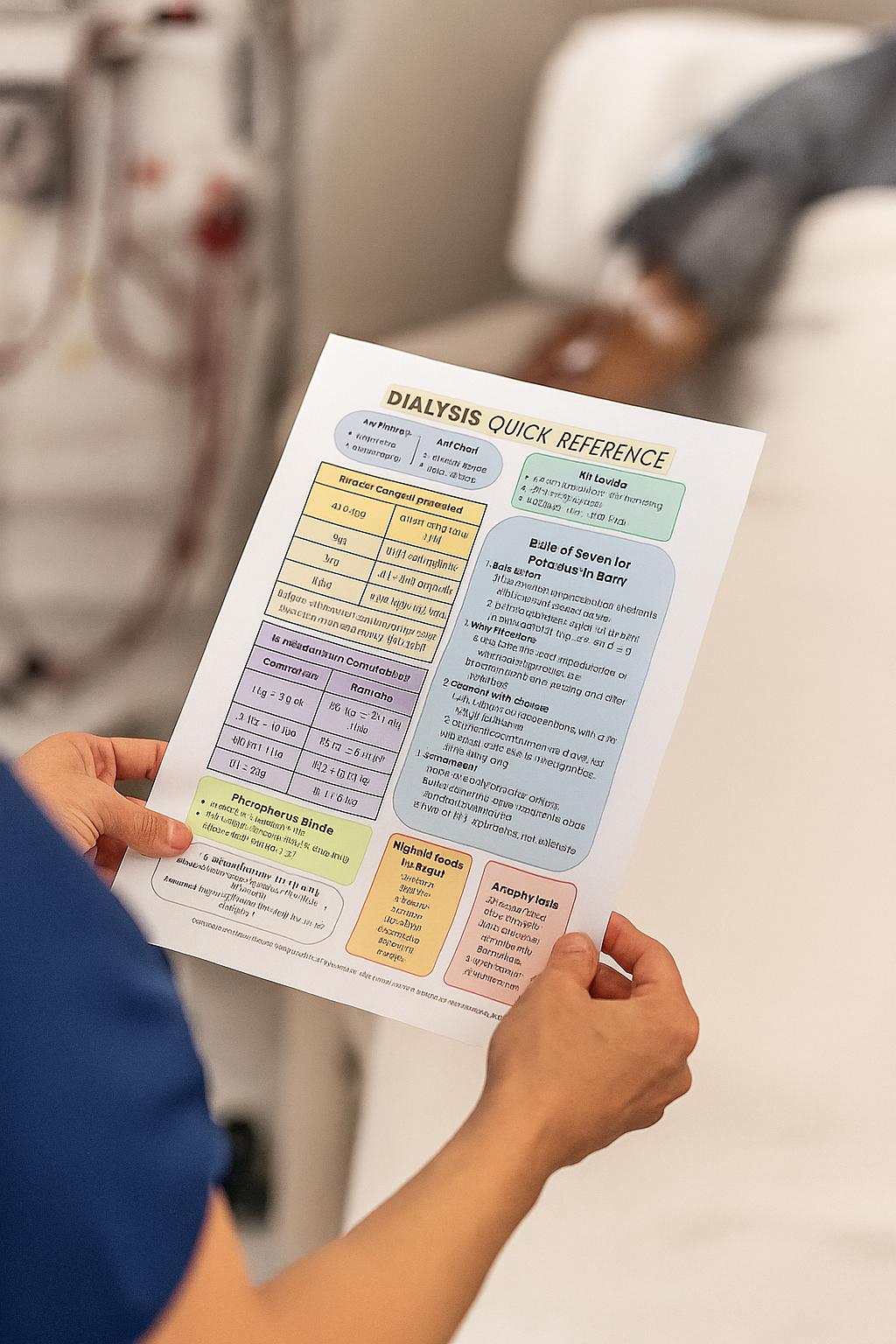 Dialysis Nurse Cheat Sheet: Lab Values, Av Fistula Facts, Quick ...