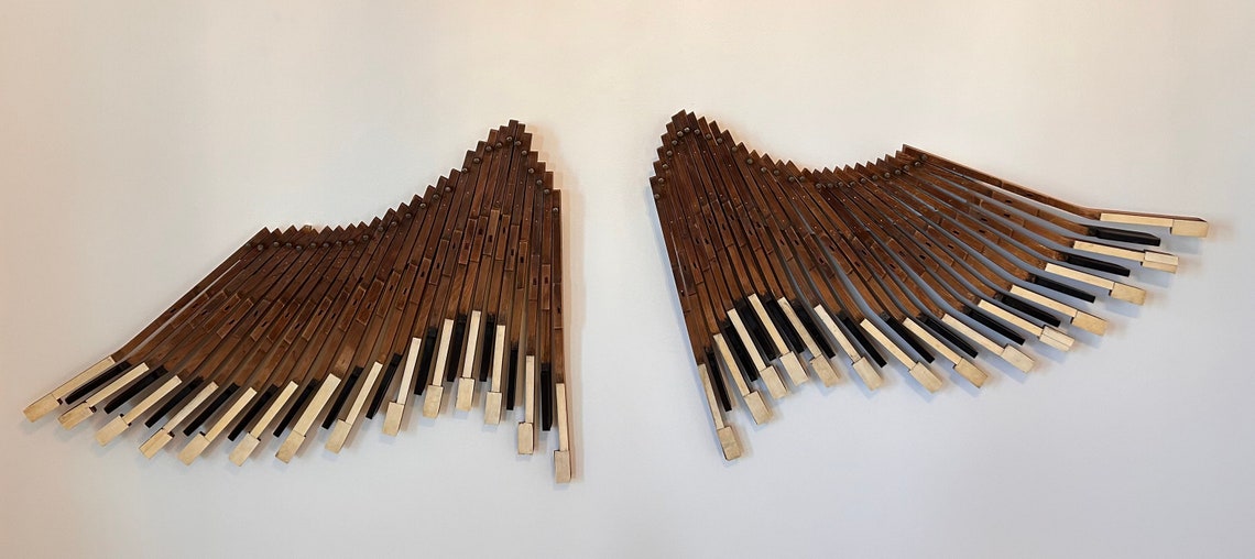 Wings Piano Key Art - Etsy