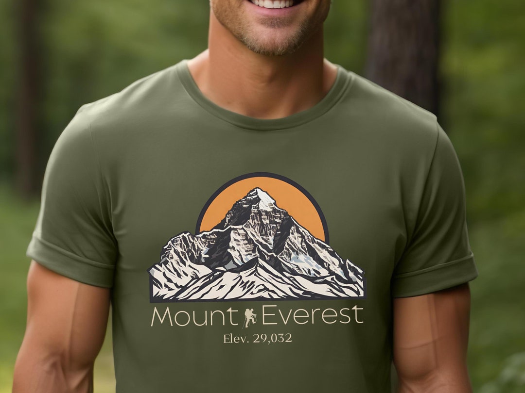 Mount Everest T-shirt, Hidden Hiker Graphic Tee - Etsy