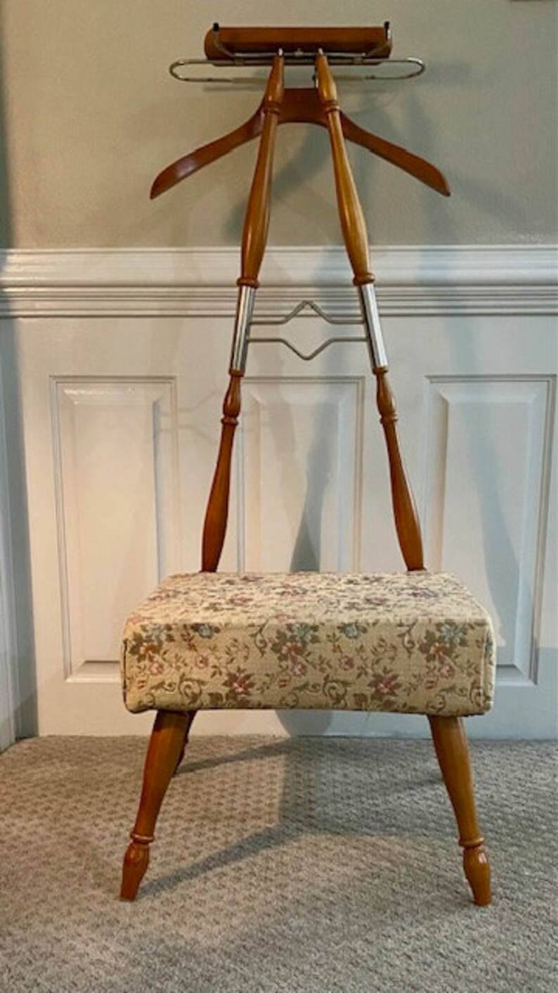 Vintage Wooden Spiegel Mid-century Gentlemen Valet/butler Chair - Etsy