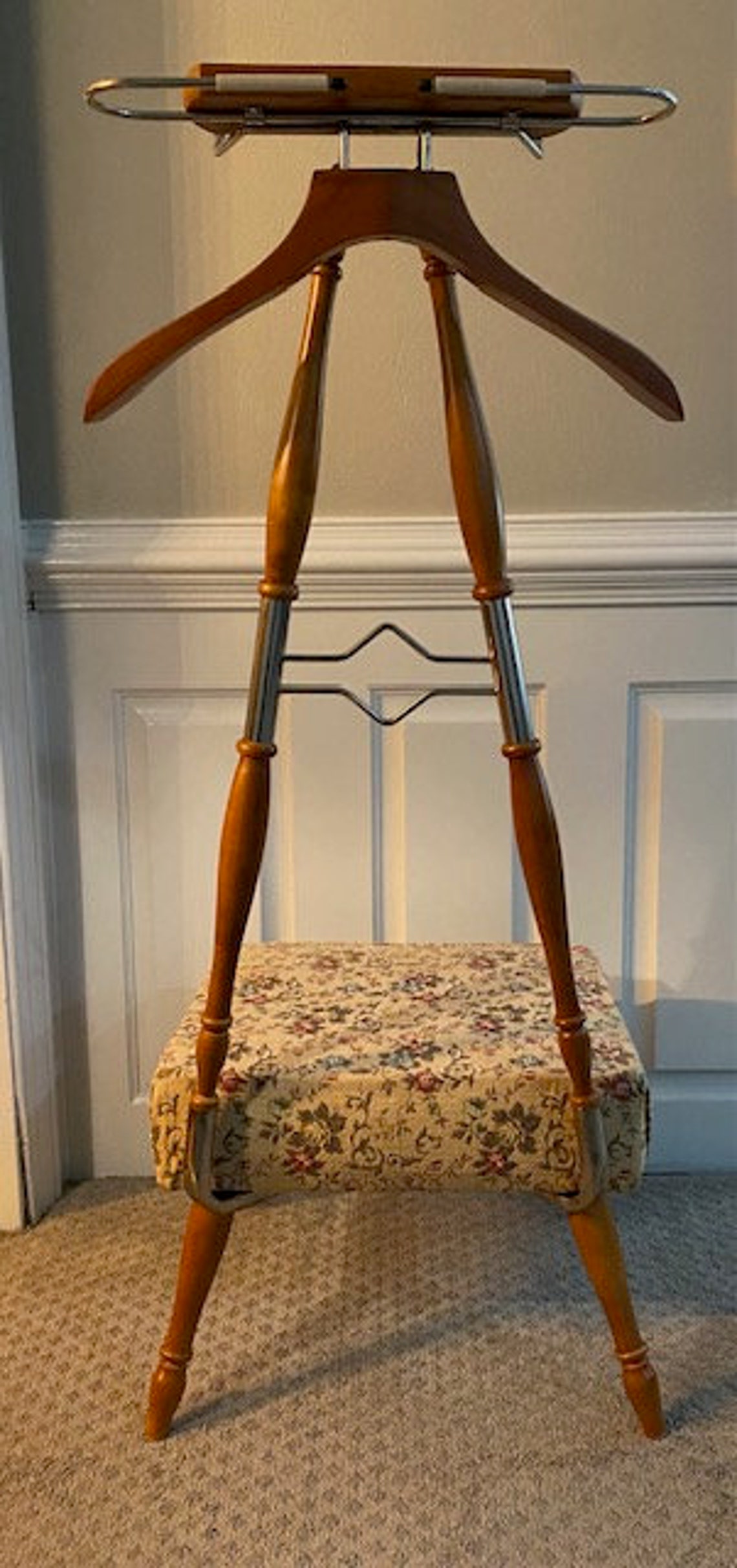 Vintage Wooden Spiegel Mid-century Gentlemen Valet/butler Chair - Etsy