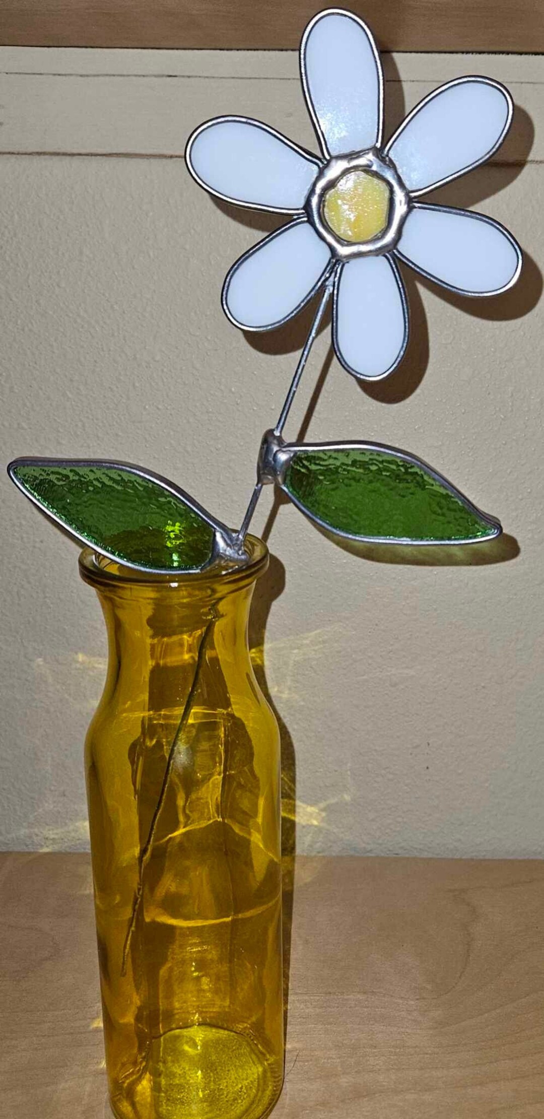 Hand-crafted Stained Glass Daisy Flower - Etsy
