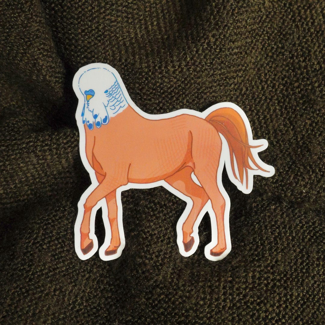 Budgie Centaur Vinyl Sticker, 2 Sizes - Etsy
