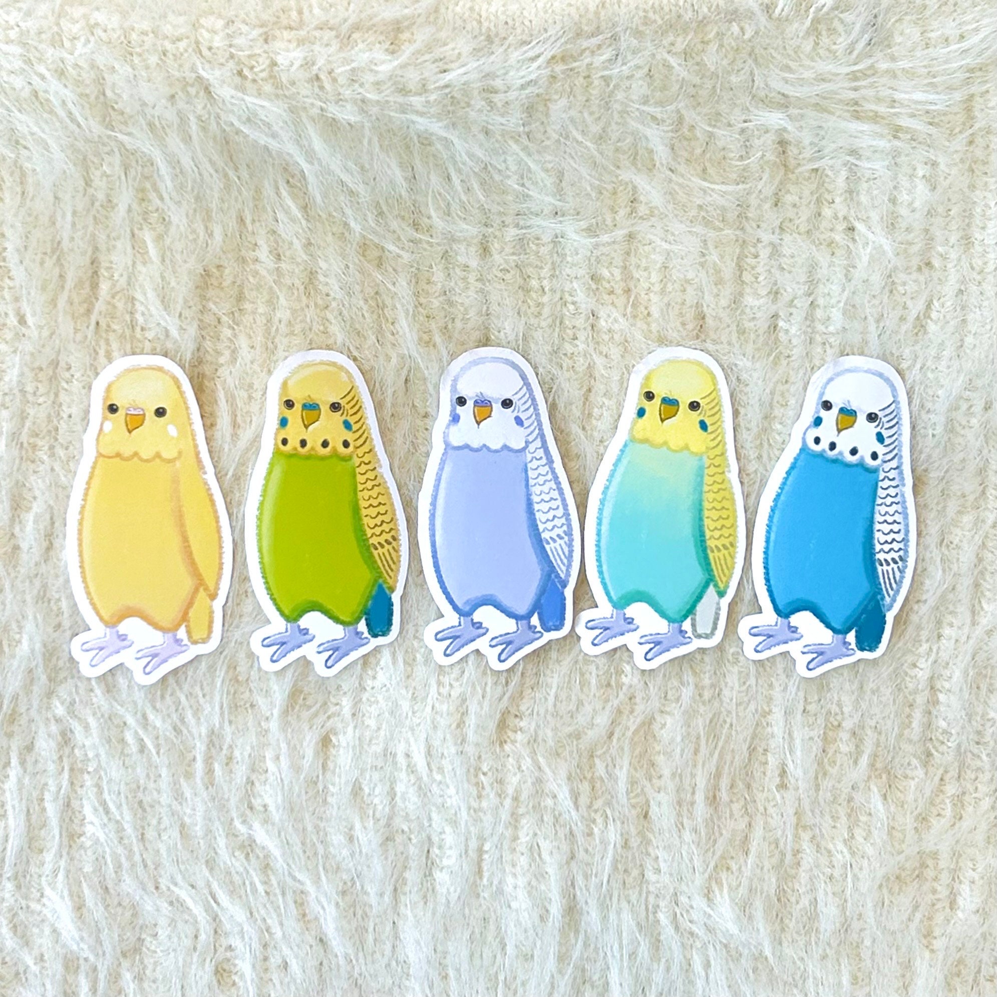 Budgie Vinyl Stickers, 5 Colours - Etsy