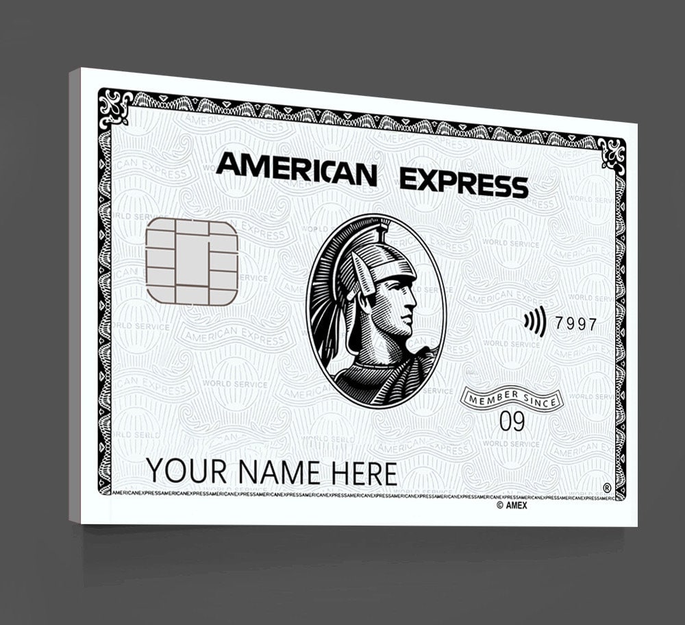 Custom AMEX Card Personalized Canvas American Express Custom Credit ...