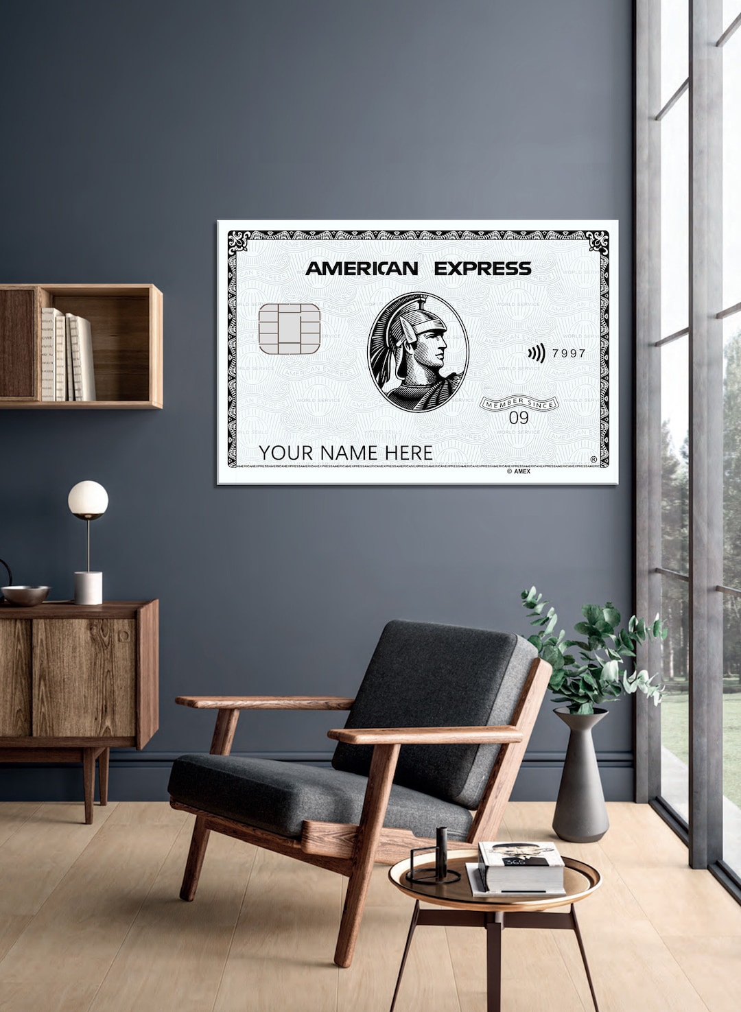 Custom AMEX Card Personalized Canvas American Express Custom Credit ...