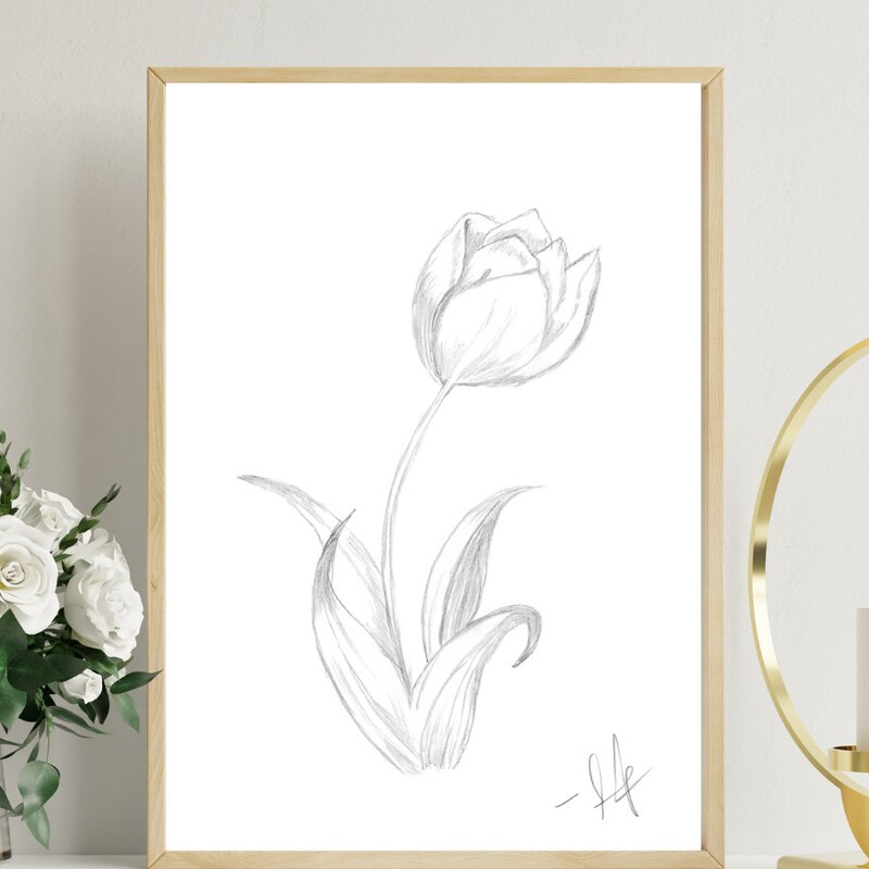 Flower Drawing - Etsy