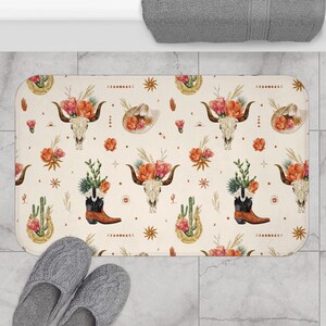 Wild West Bath Mats, Western Bathroom Rugs - Etsy