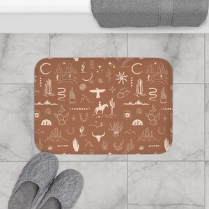 Wild West Bath Mats, Western Bathroom Rugs - Etsy