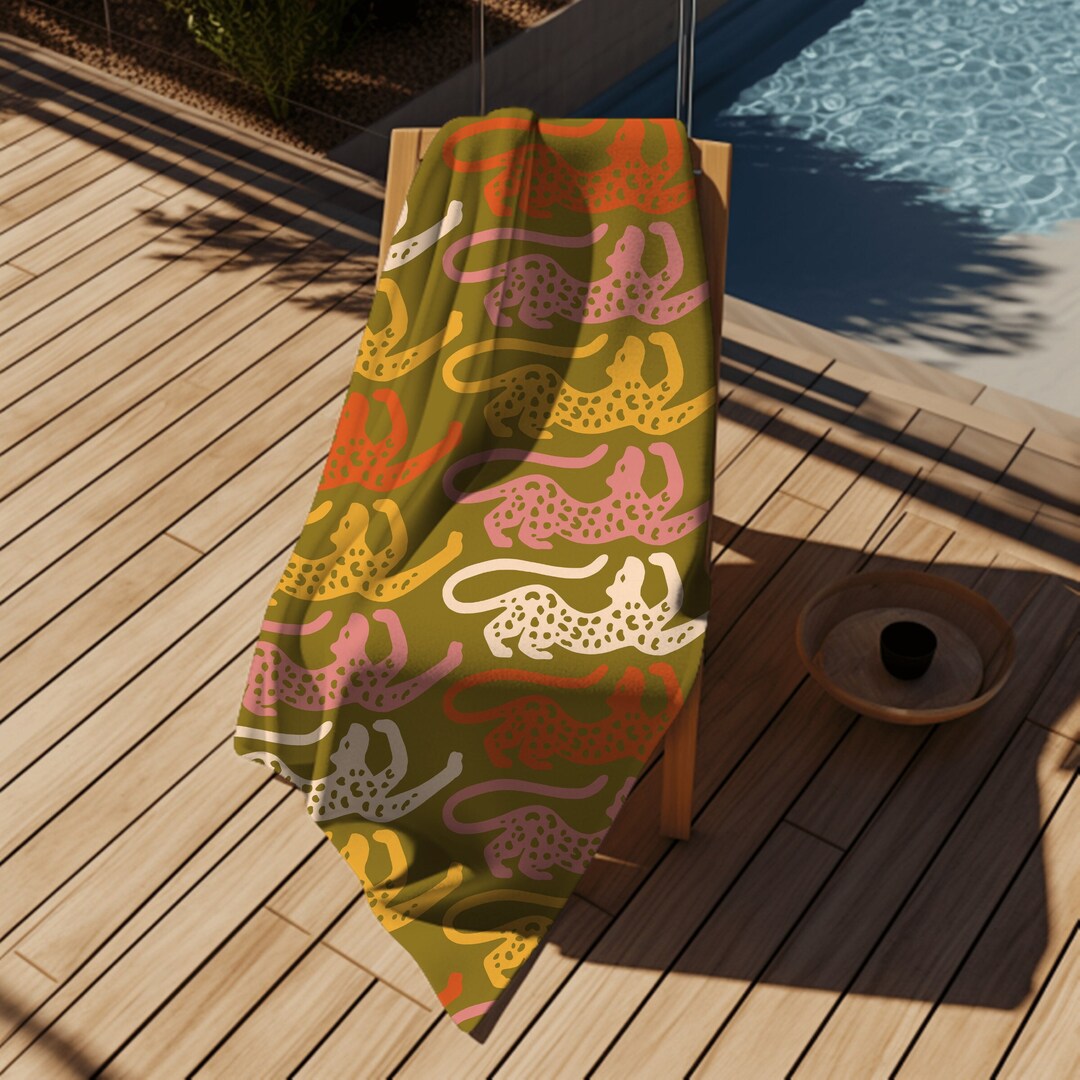 Vintage Retro Beach Towels, Bathroom Towels - Etsy